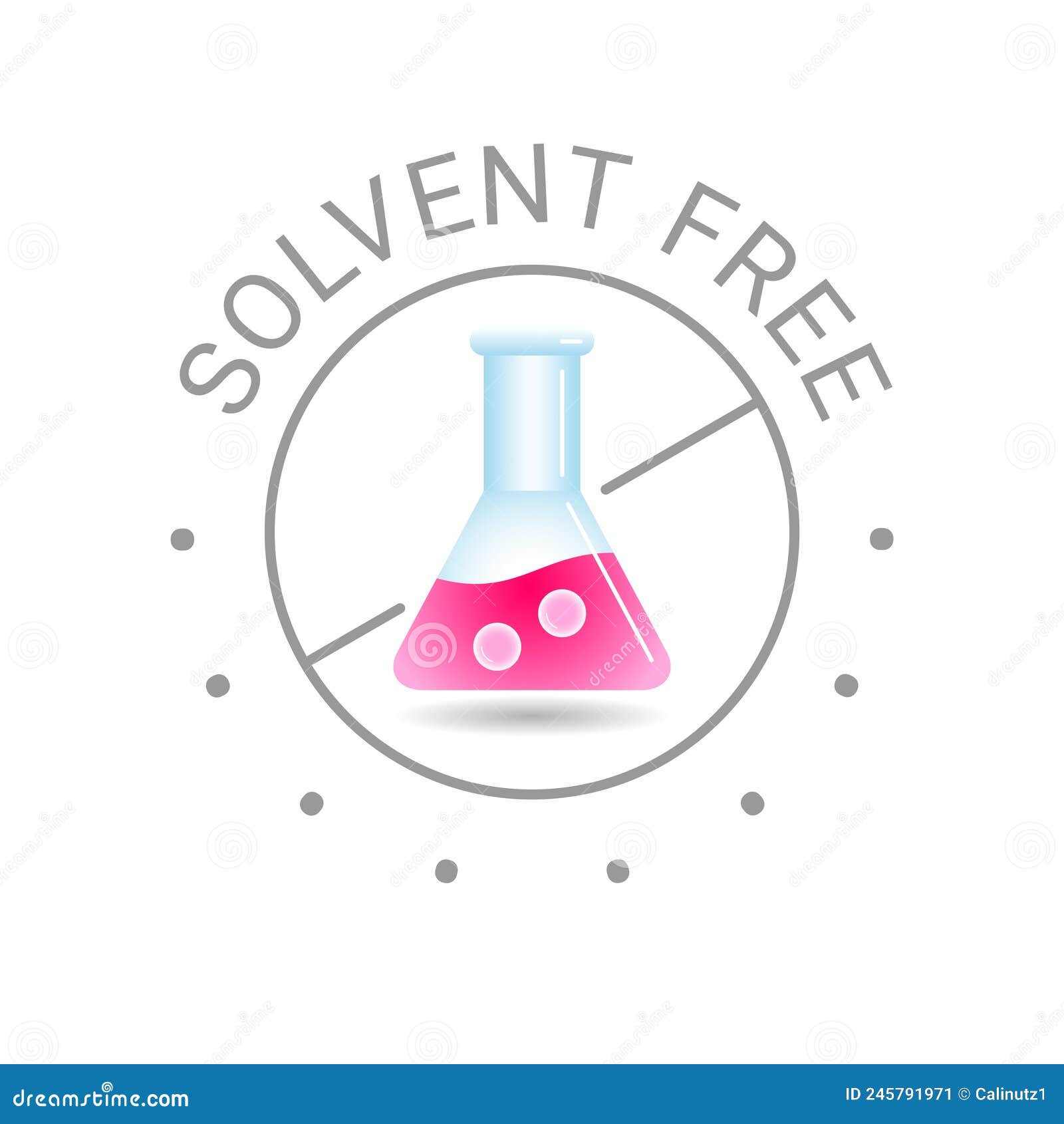 Solvent Free Product Sign, Label. Vector Stock Illustration ...