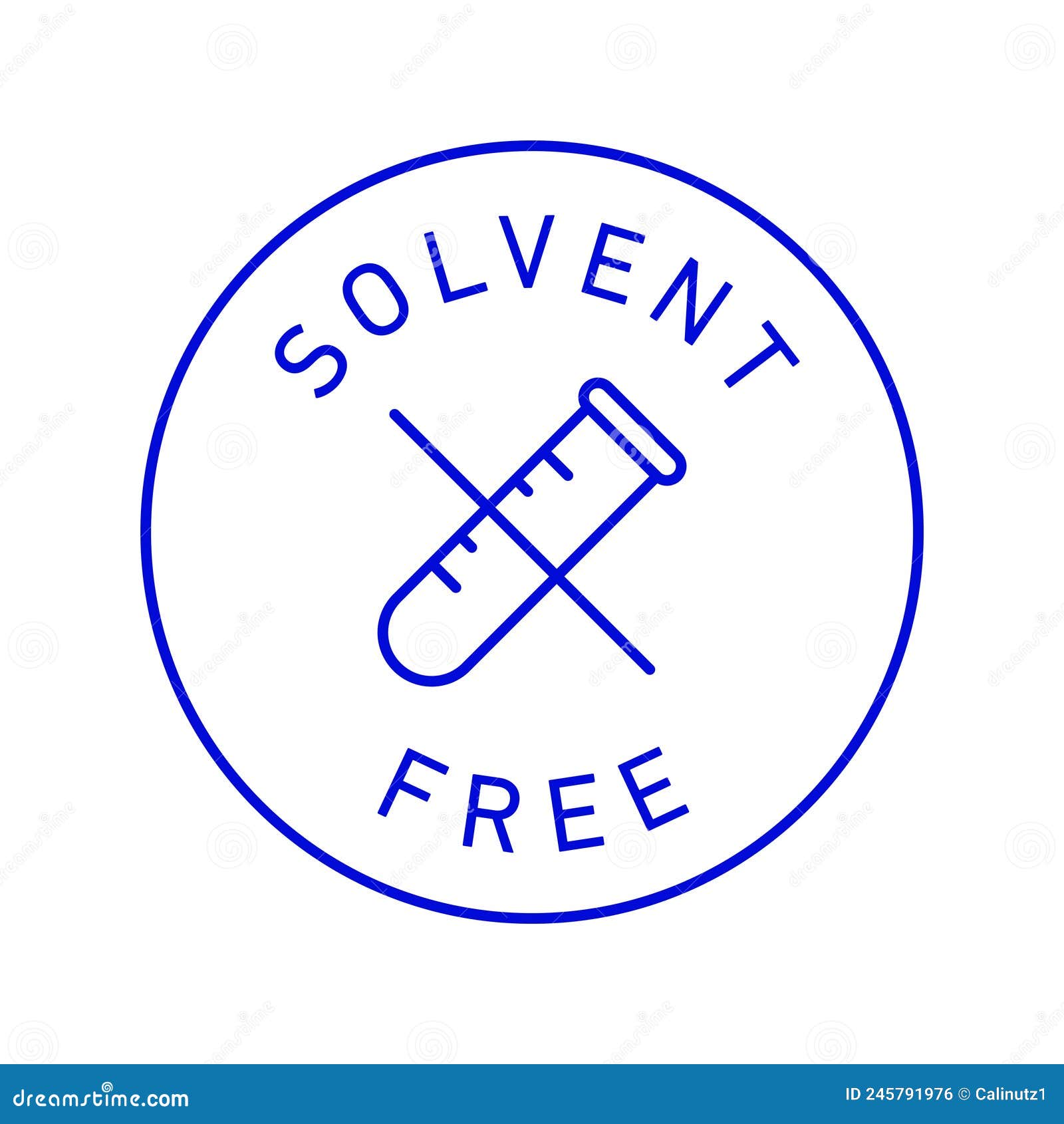 Solvent Free Product Sign, Label. Vector Stock Illustration ...