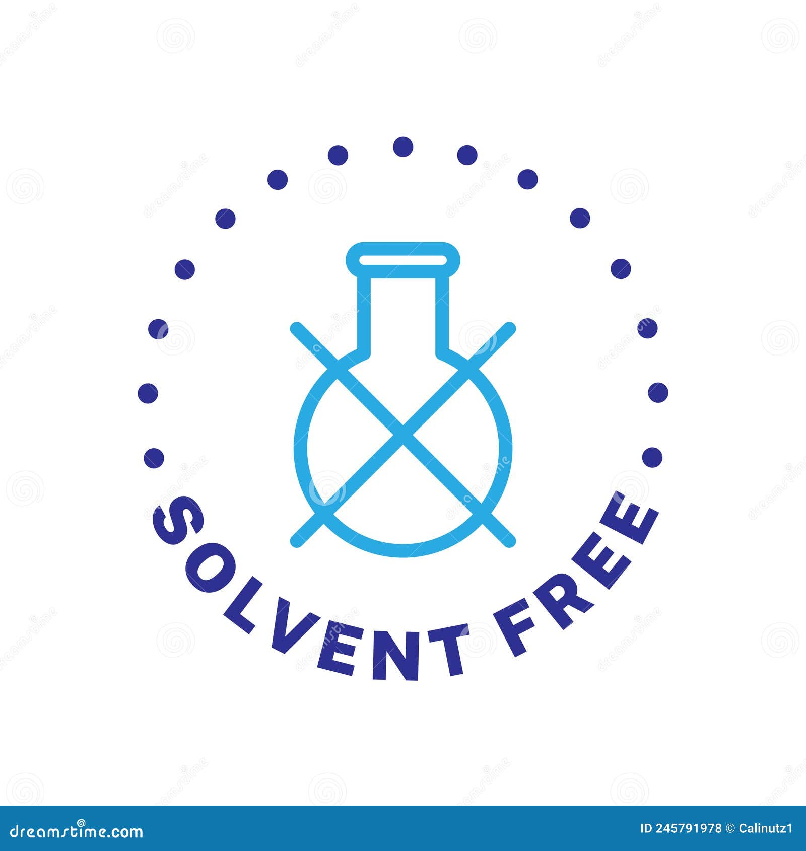 Solvent Free Product Vector Badge Icon Stock Vector - Illustration of ...