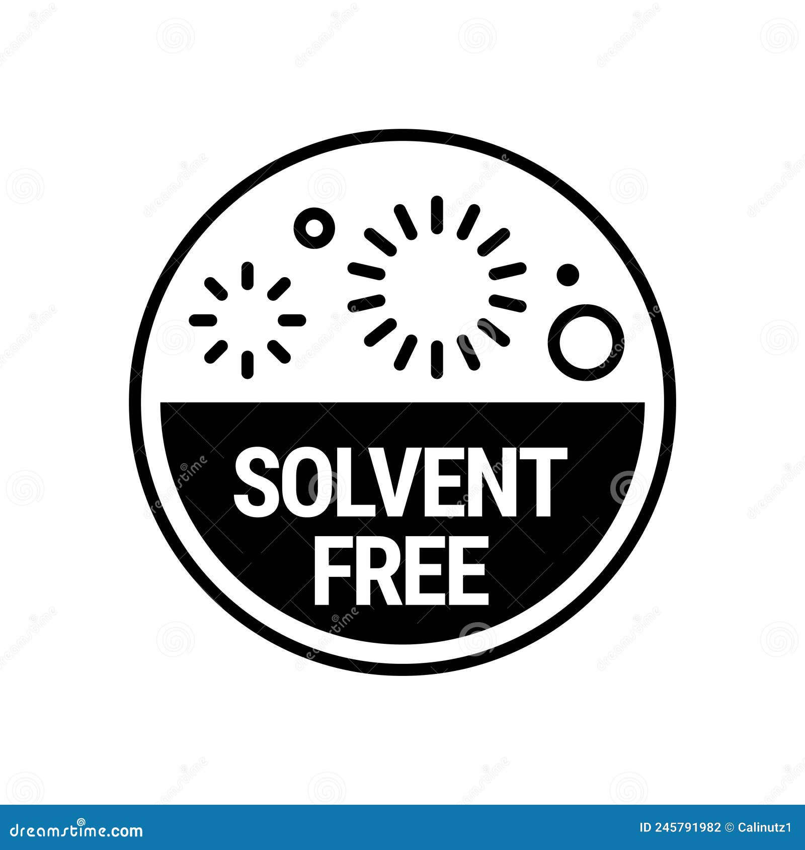 Solvent Free Product Sign, Label. Vector Stock Illustration ...