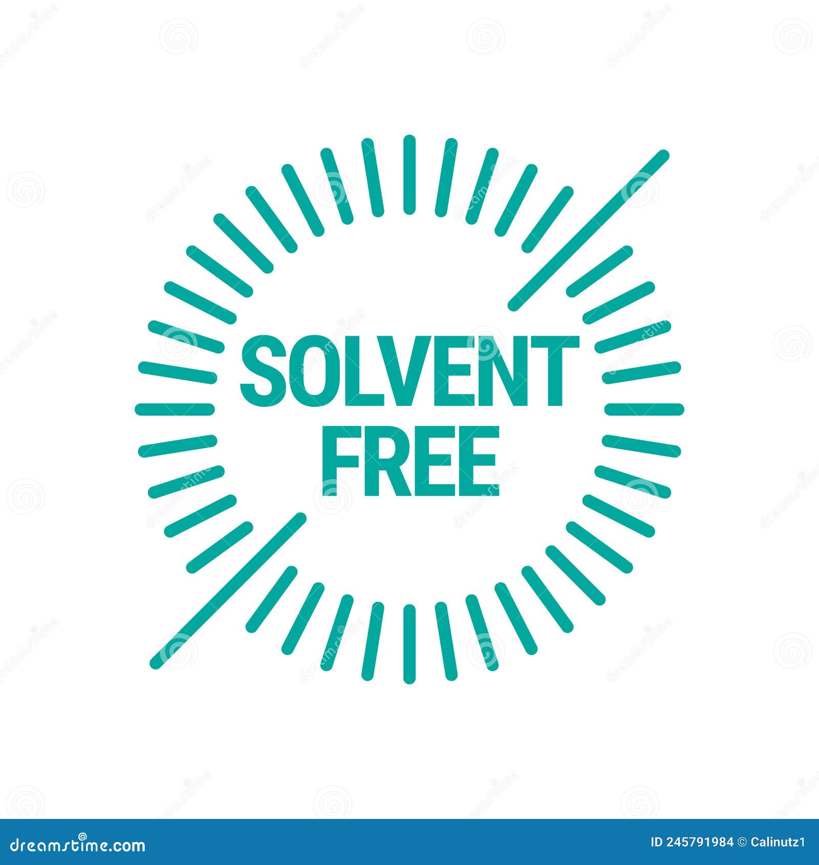 Solvent Free Product Sign, Label. Vector Stock Illustration ...