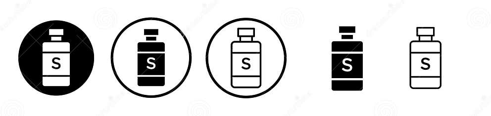 Solvent Line Icon Isolated on White Background Stock Illustration ...