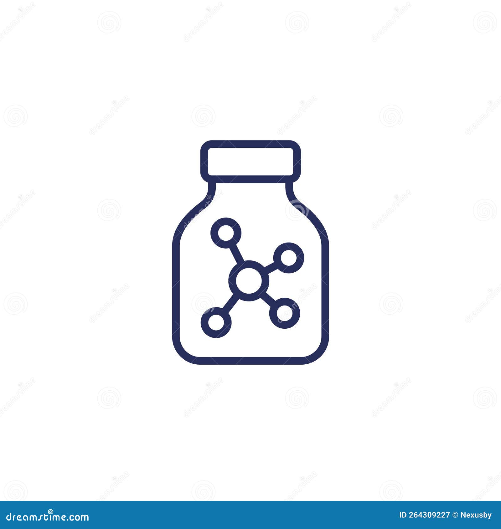 Solvent Line Icon On White Cartoon Vector | CartoonDealer.com #264309227
