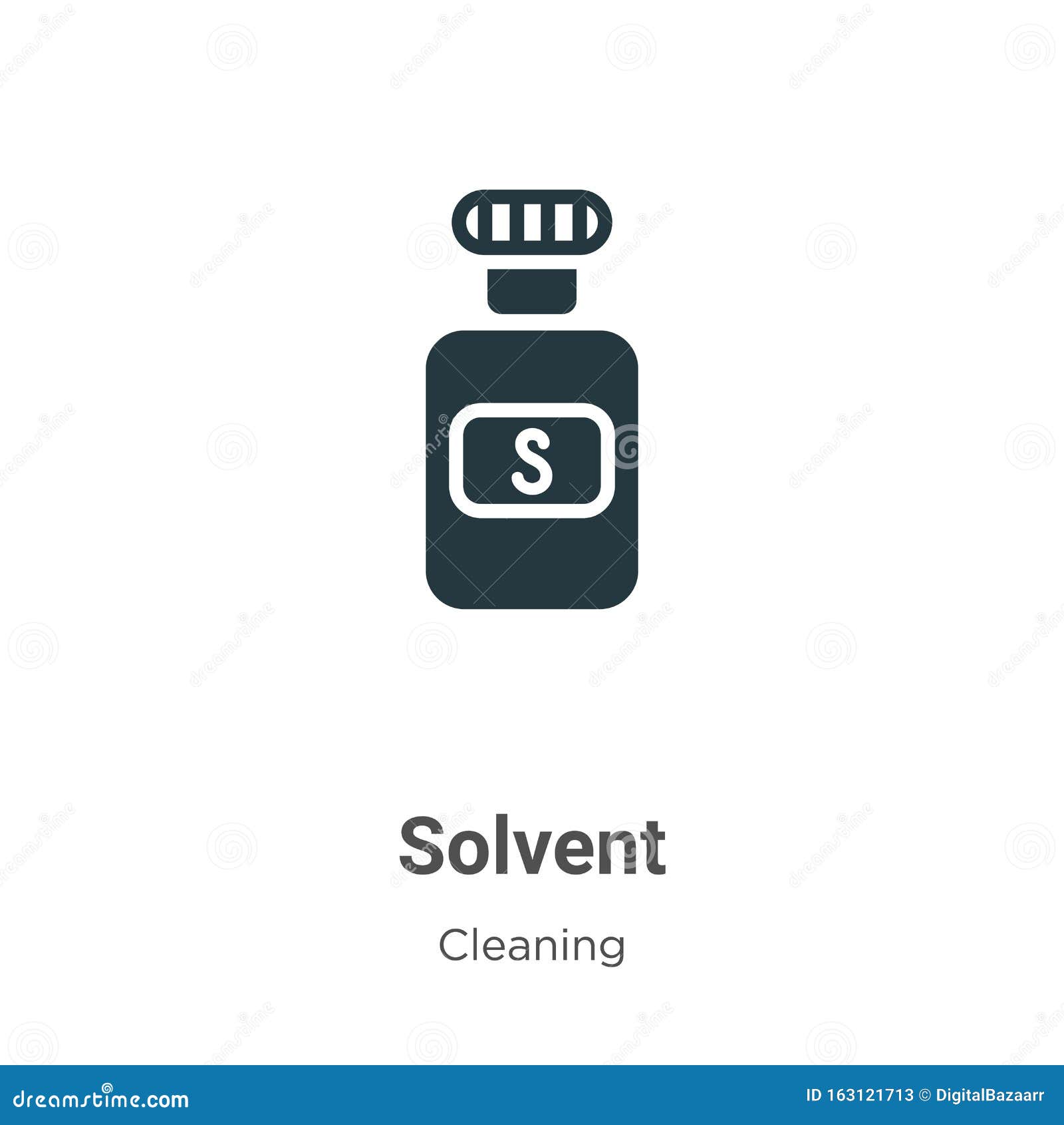 Solvent Vector Icon on White Background. Flat Vector Solvent Icon ...