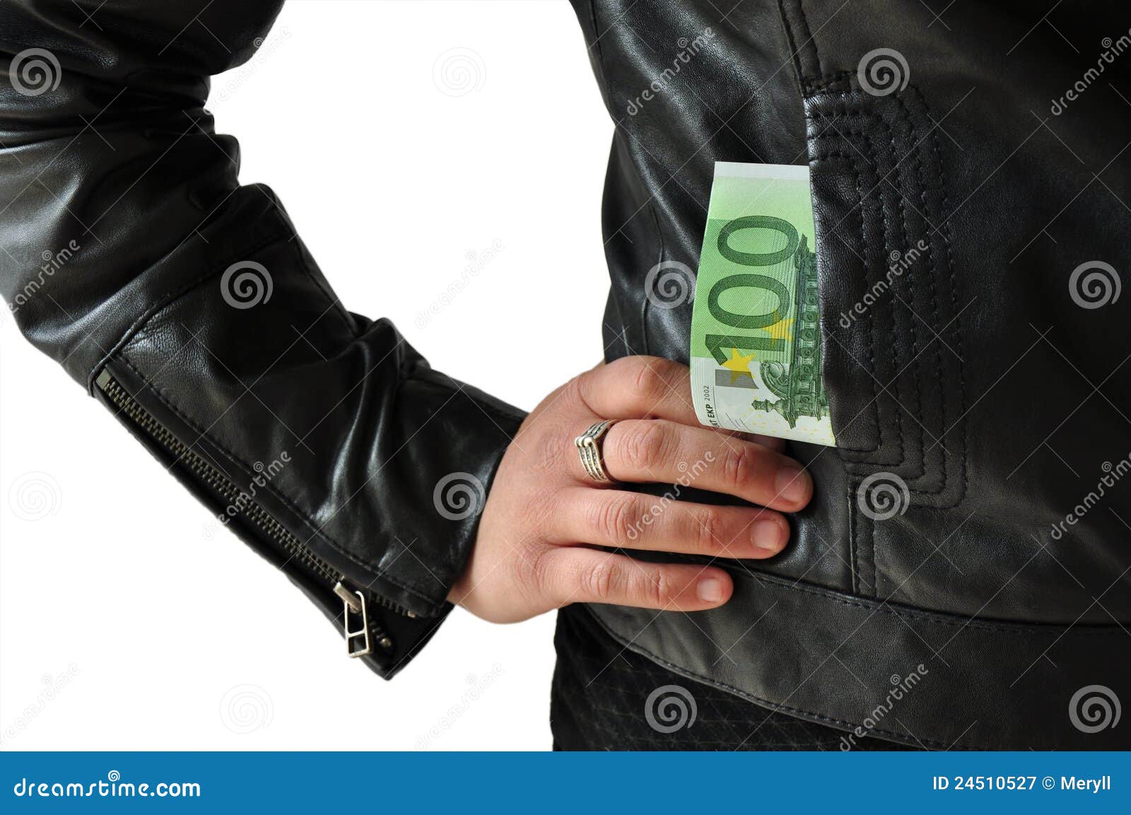 Solvent woman with money stock image. Image of pocket - 24510527