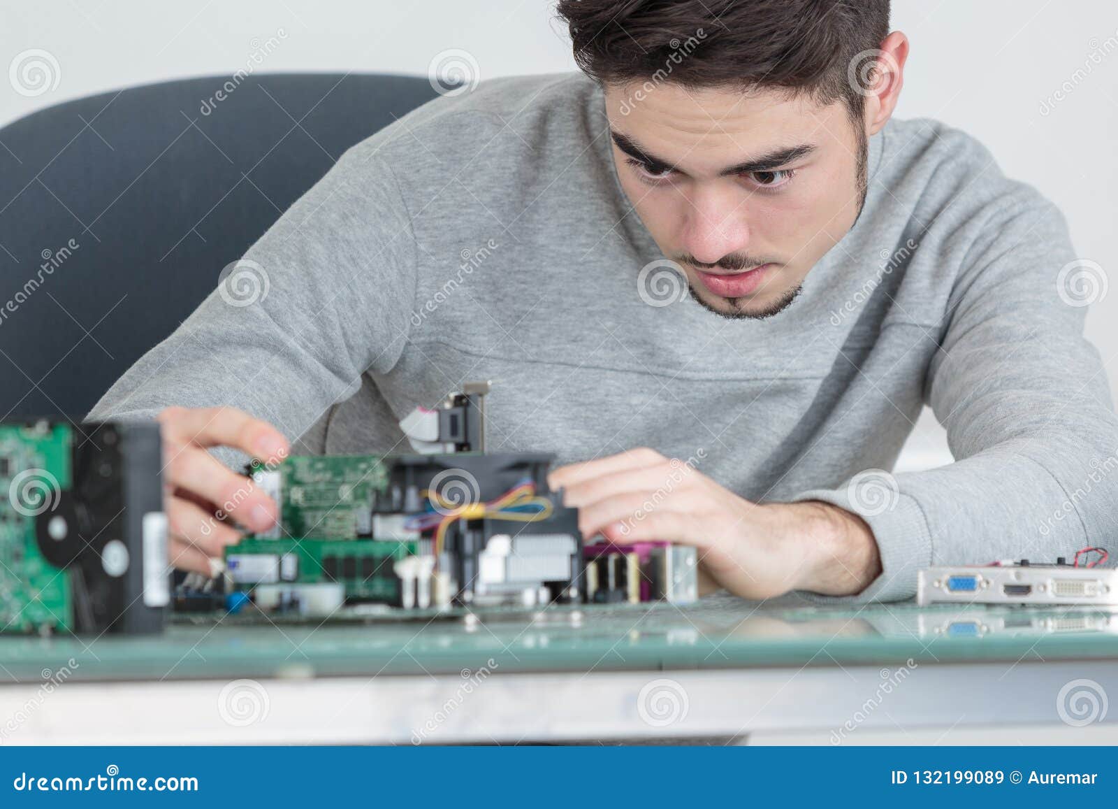 Solving the Circuit Problem Stock Image - Image of worker, electrician ...