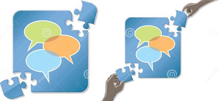 Solving Communication Problems Stock Vector - Illustration of puzzle ...