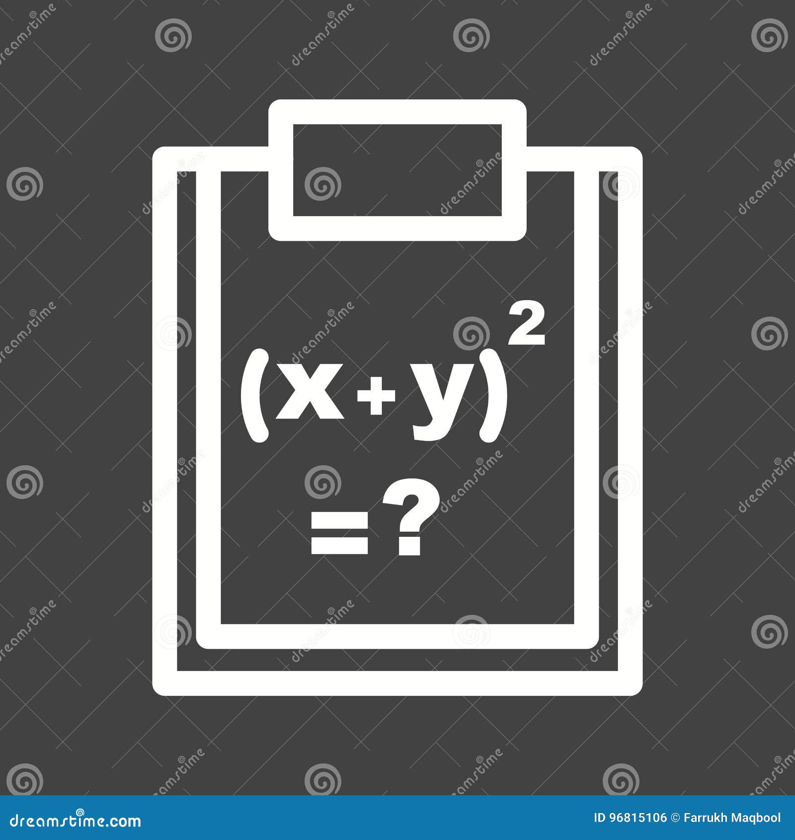 Solving Formula stock illustration. Illustration of formula - 96815106