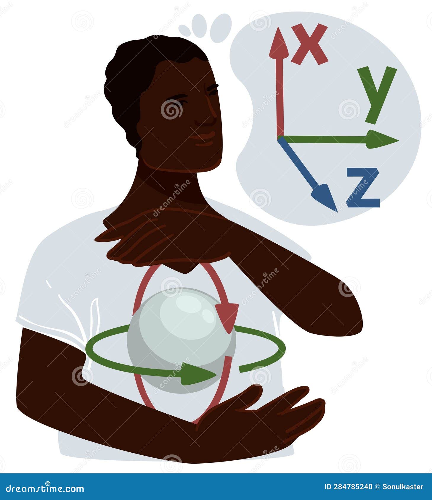 Solving Geometric Problems, Axis and Dimensions Stock Vector ...