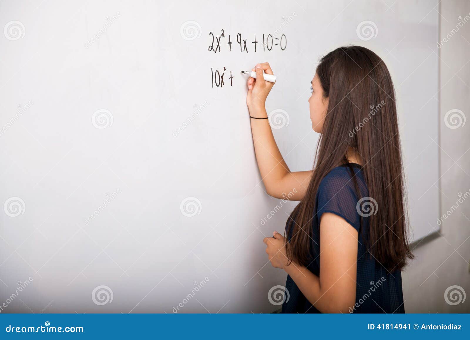 Solving a math problem stock image. Image of focus, student - 41814941