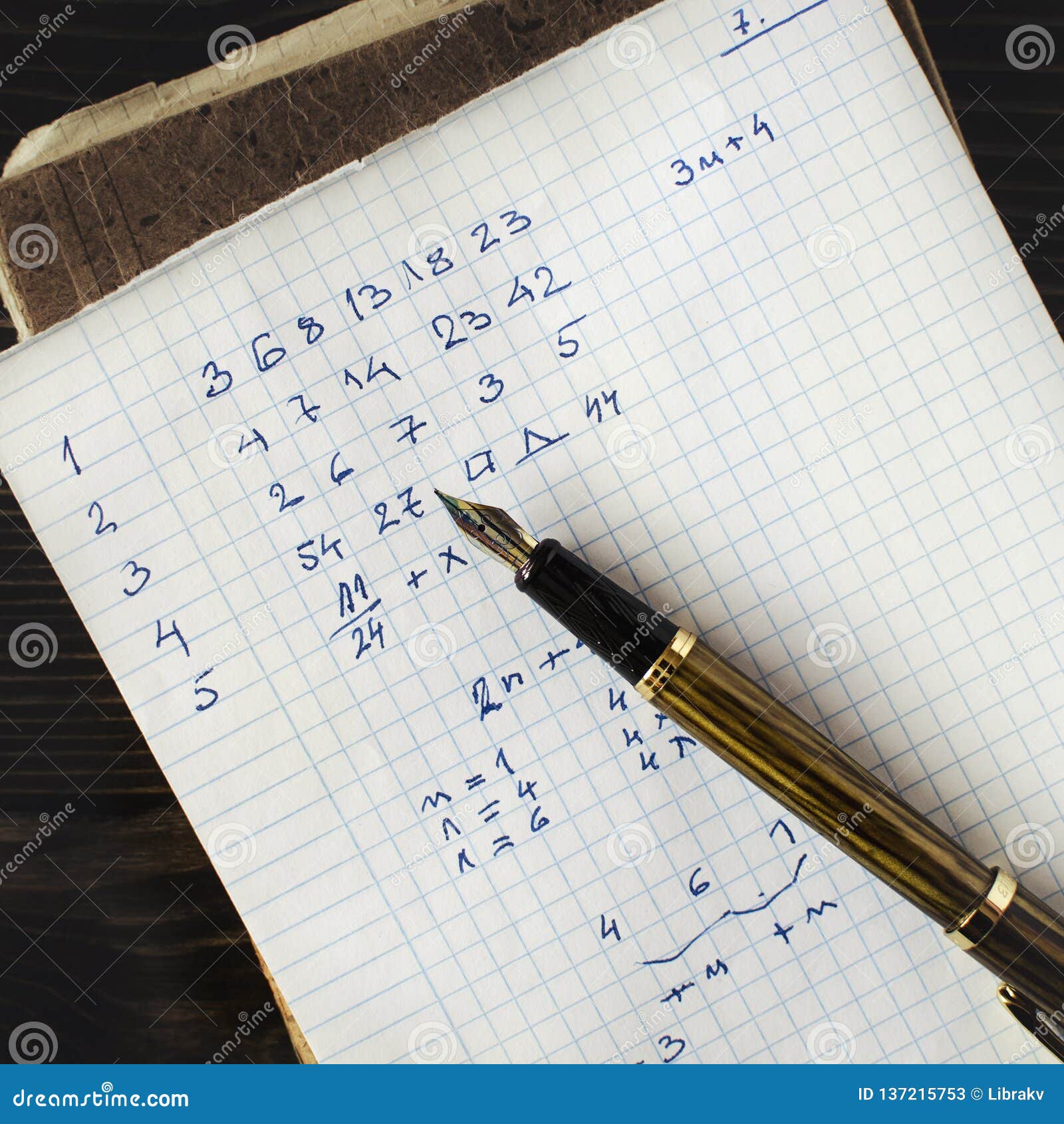 Solving a Mathematical Problem in a Piece of Paper Stock Image - Image ...