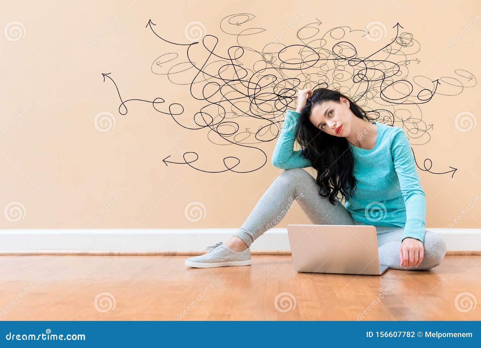 Solving a Problem Concept with Woman Using a Laptop Stock Photo - Image ... Solving a Problem Concept with Woman Using a Laptop Stock Photo - Image ...
