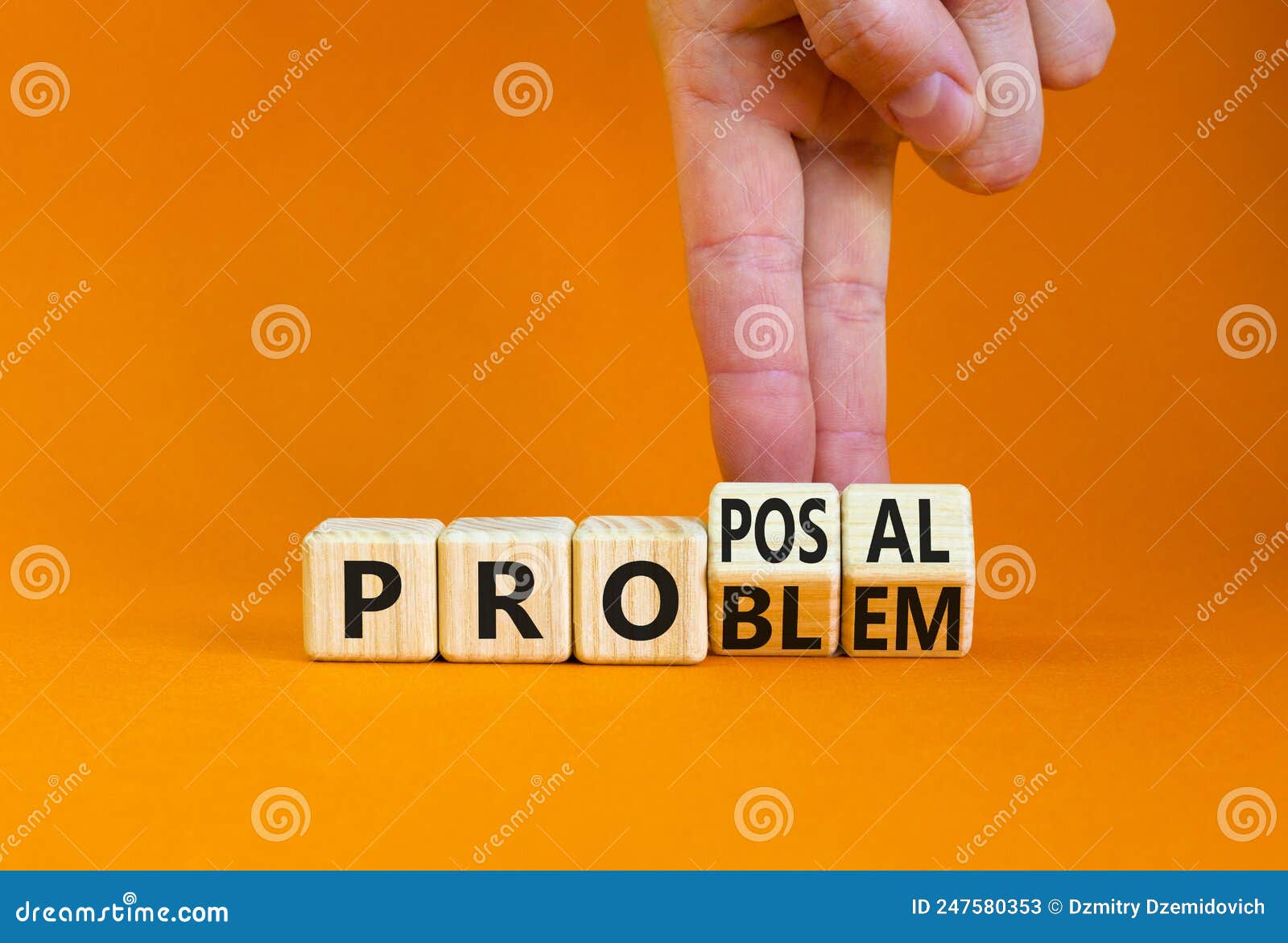Solving a Problem and Making Proposal Symbol. Businessman Turns Wooden ...