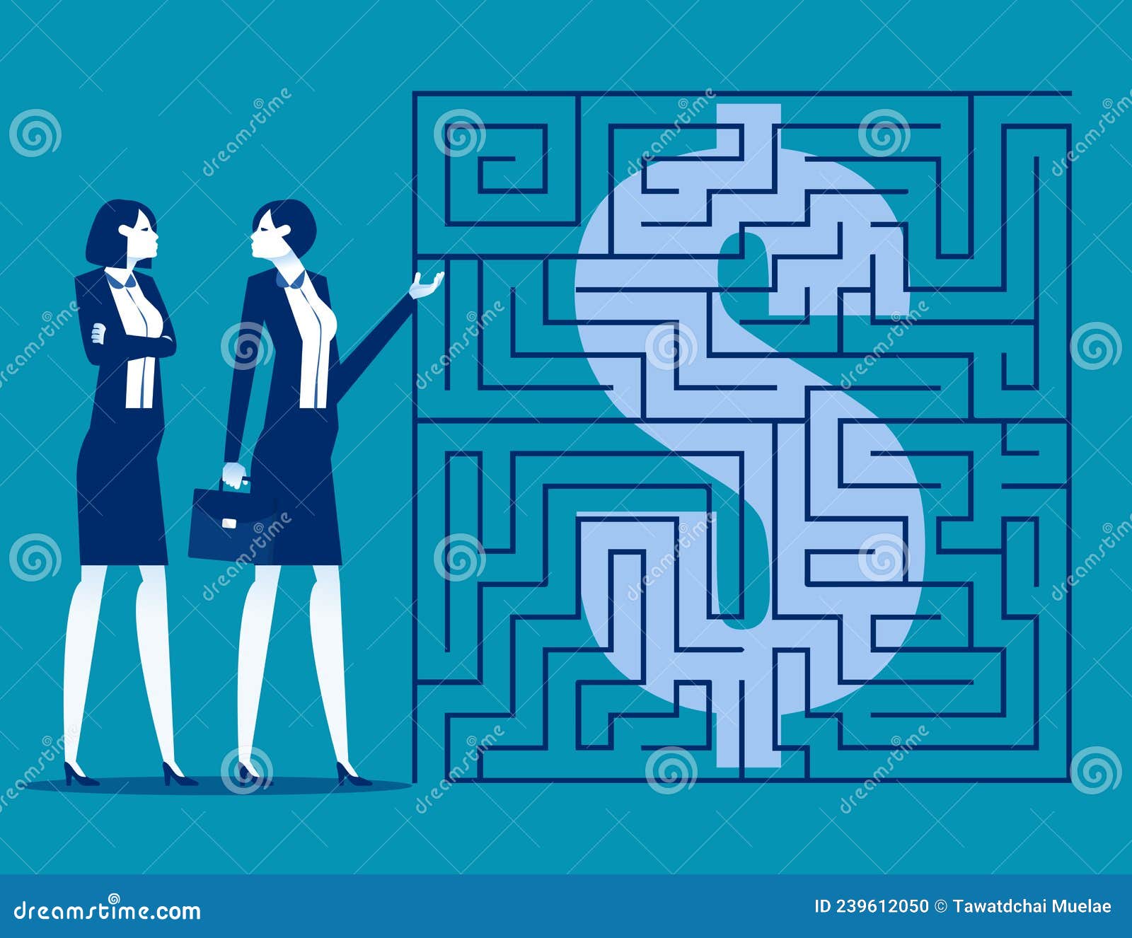 Solving Problems and Deciding Strategy Plan Direction. Business Maze ...