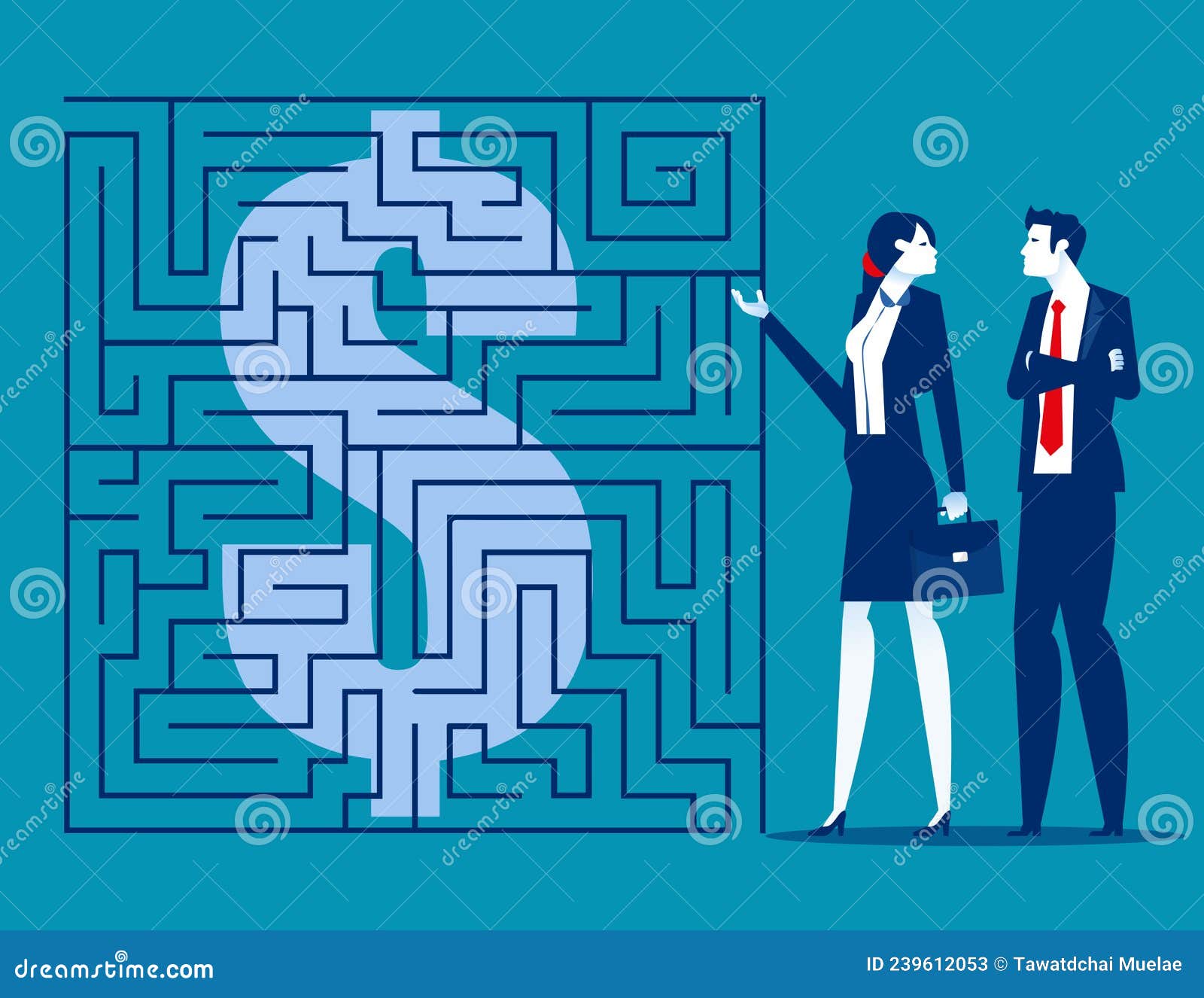 Solving Problems and Deciding Strategy Plan Direction. Business Maze ...