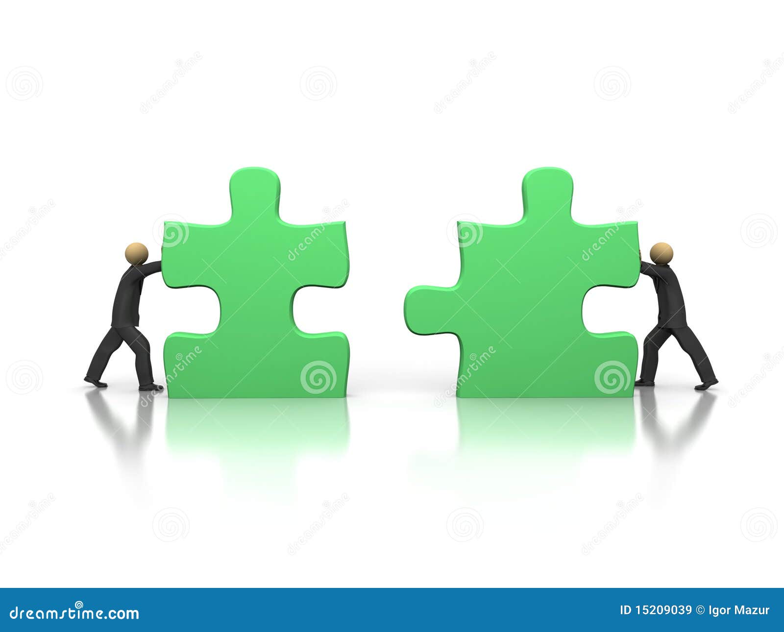 Solving puzzle stock illustration. Illustration of people - 15209039