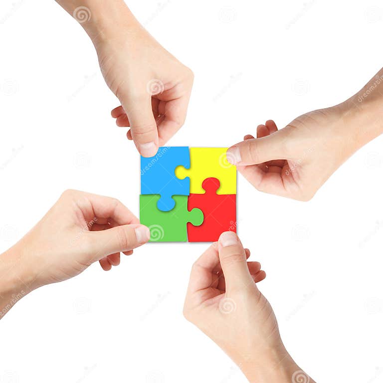 Solving a puzzle stock image. Image of challenge, connection - 17311353