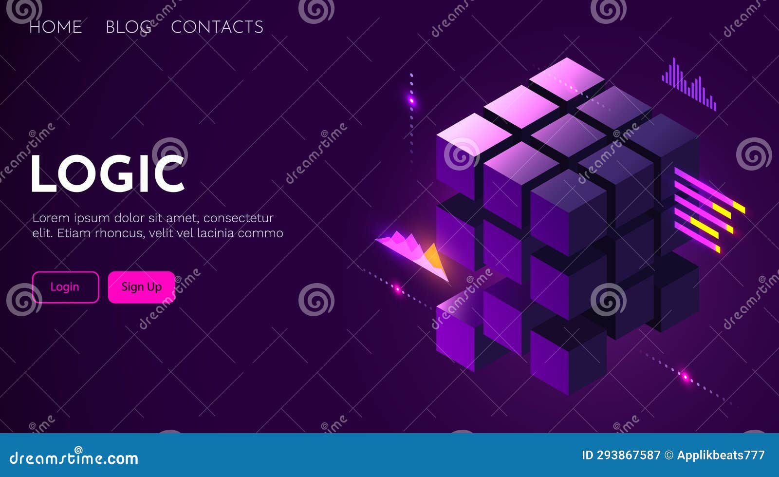 Solving Puzzle. Abstract Logic or Information Storage Concept Stock ...