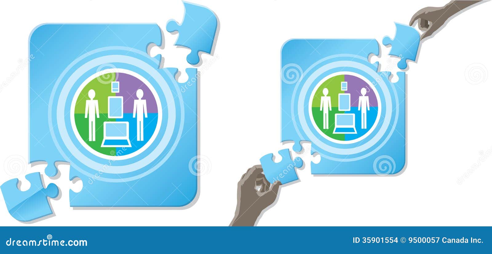 Solving tech problems stock vector. Illustration of support - 35901554