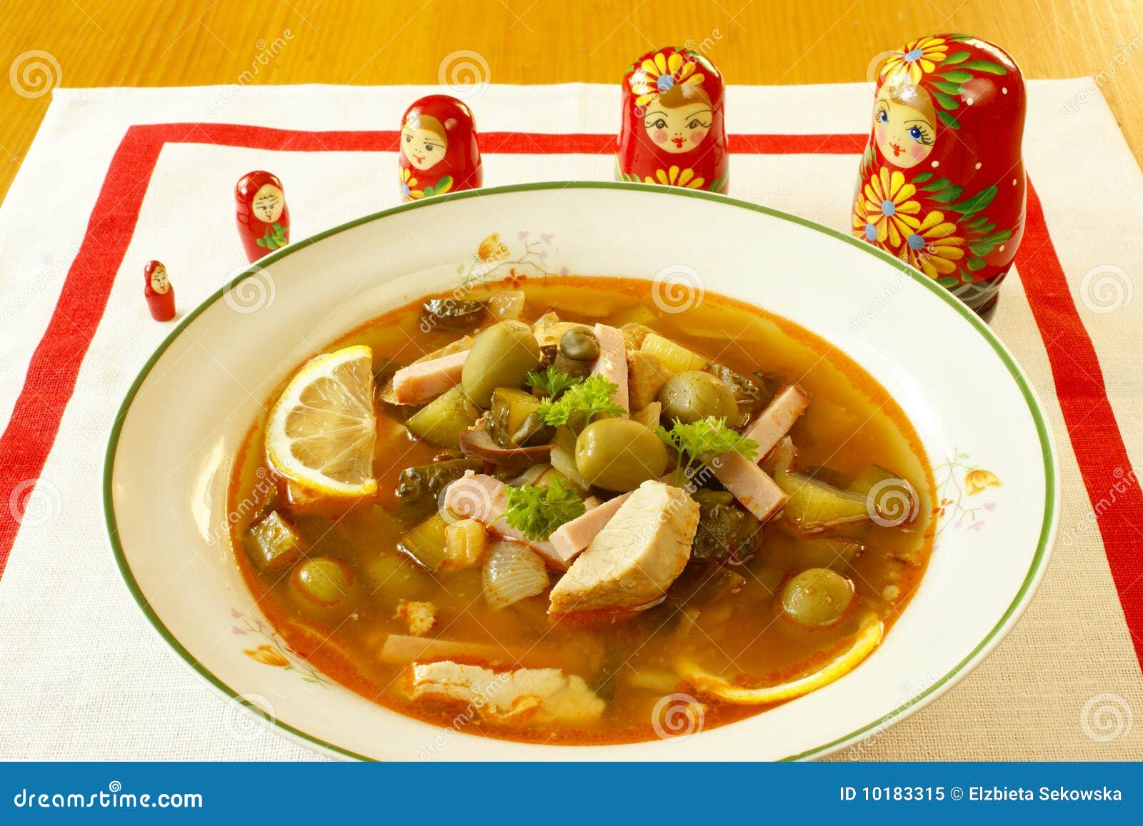Solyanka - Russian soup stock image. Image of studio - 10183315