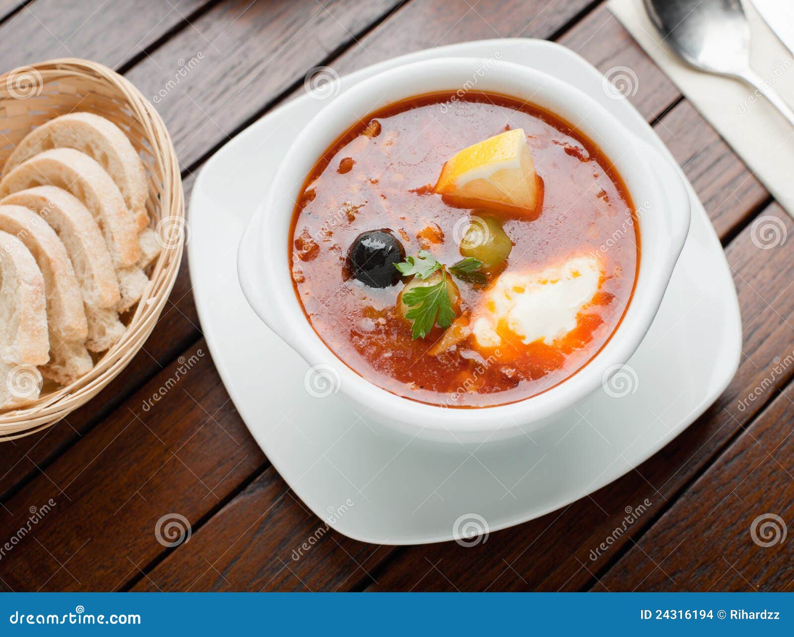 Solyanka Soup stock photo. Image of sausages, smoked - 24316194