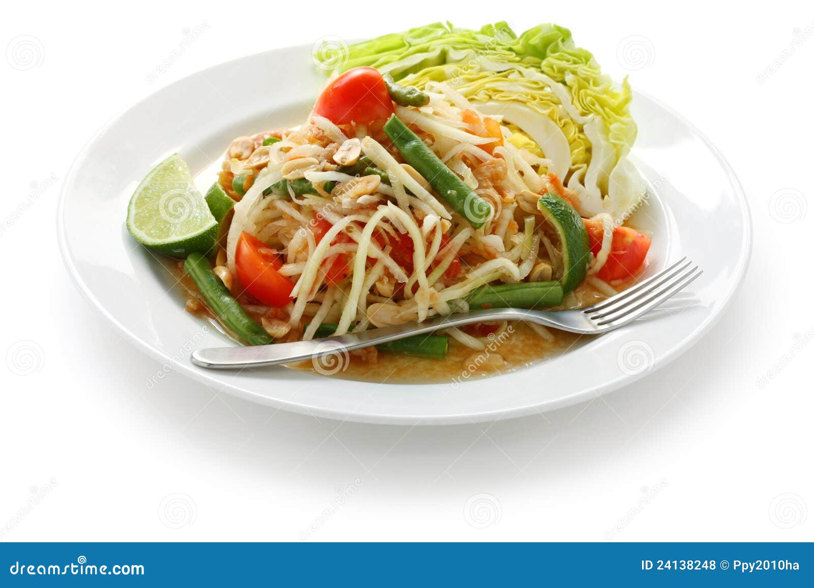 Som tam stock photo. Image of shredded, plate, appetizer - 24138248