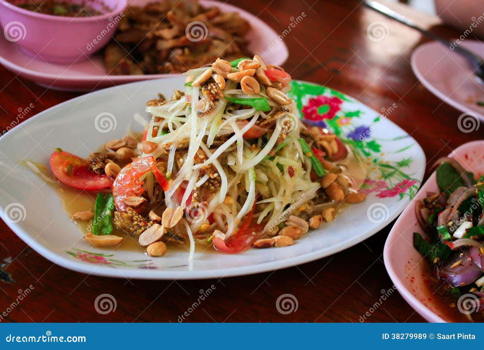Som Tam Thai stock image. Image of food, mixed, thai - 38279989