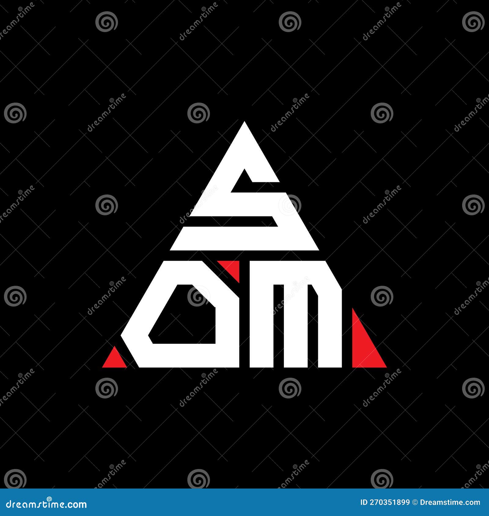 SOM Triangle Letter Logo Design with Triangle Shape. SOM Triangle Logo ...