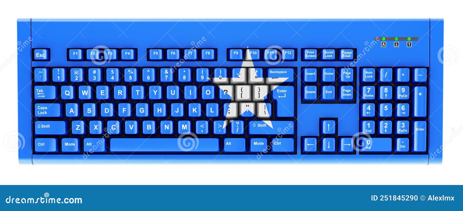 Somali Flag Painted on Computer Keyboard. 3D Rendering Stock ...