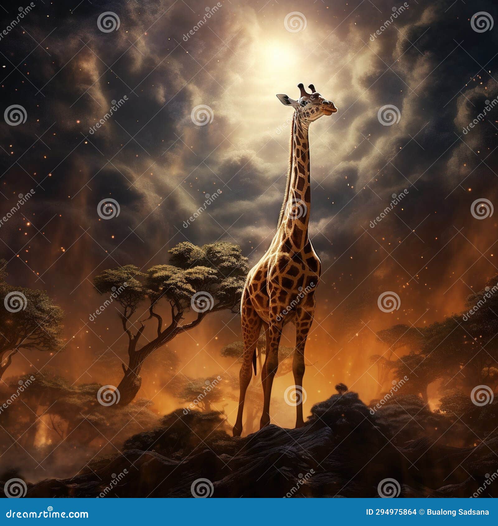 Somali Giraffe Made with Generative AI Illustration Stock Illustration ...