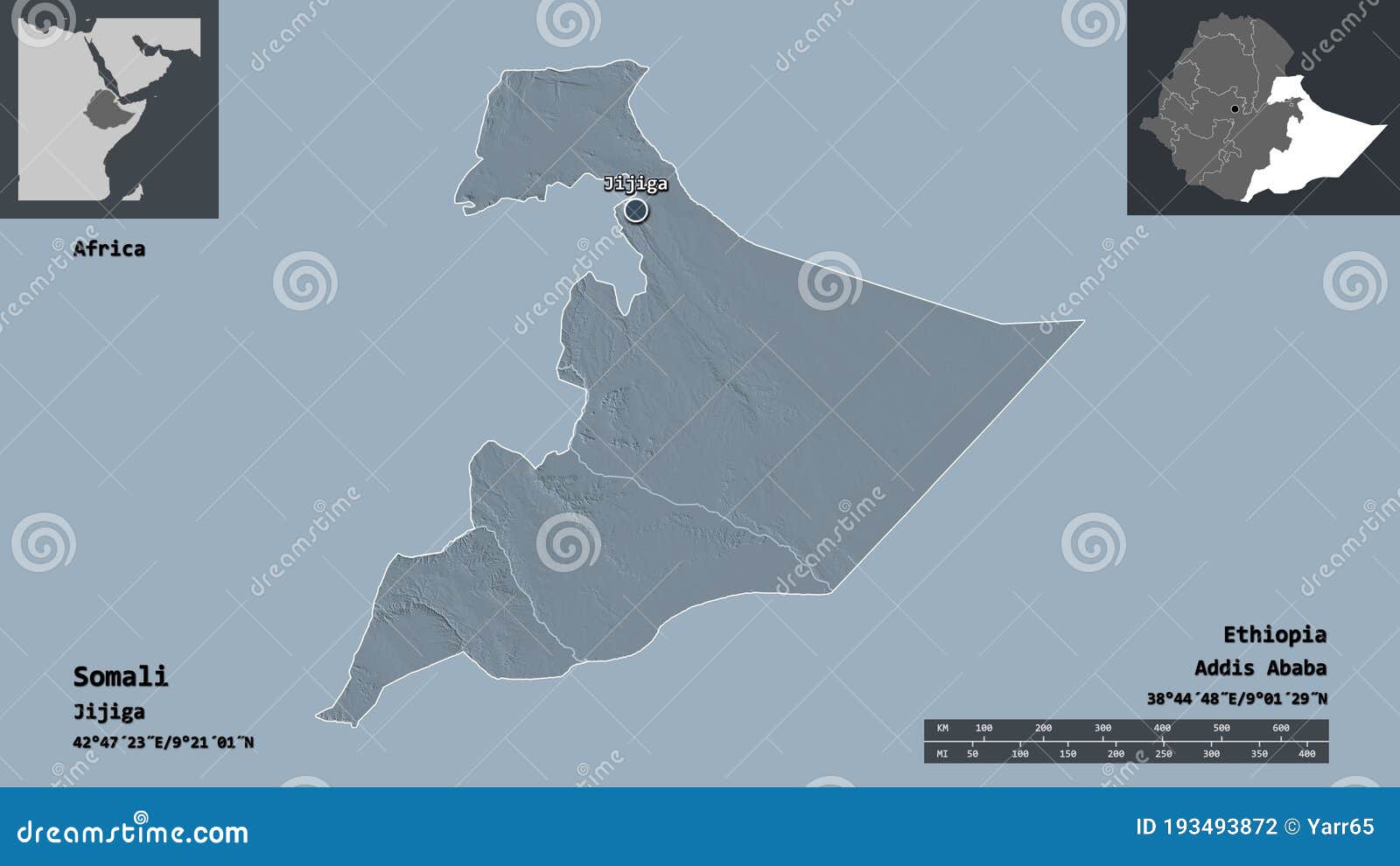 Somali, State of Ethiopia,. Previews. Administrative Stock Illustration ...