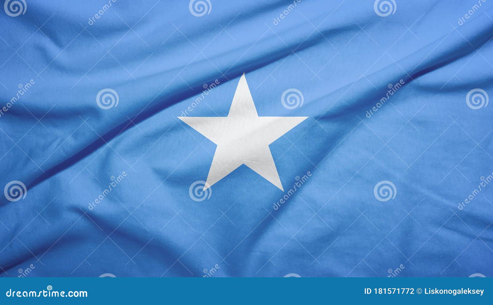 Somalia Flag with Fabric Texture Stock Photo - Image of curve ...