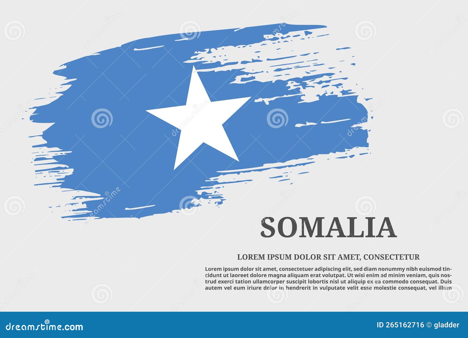 Somalia Flag Grunge Brush and Poster, Vector Stock Vector ...