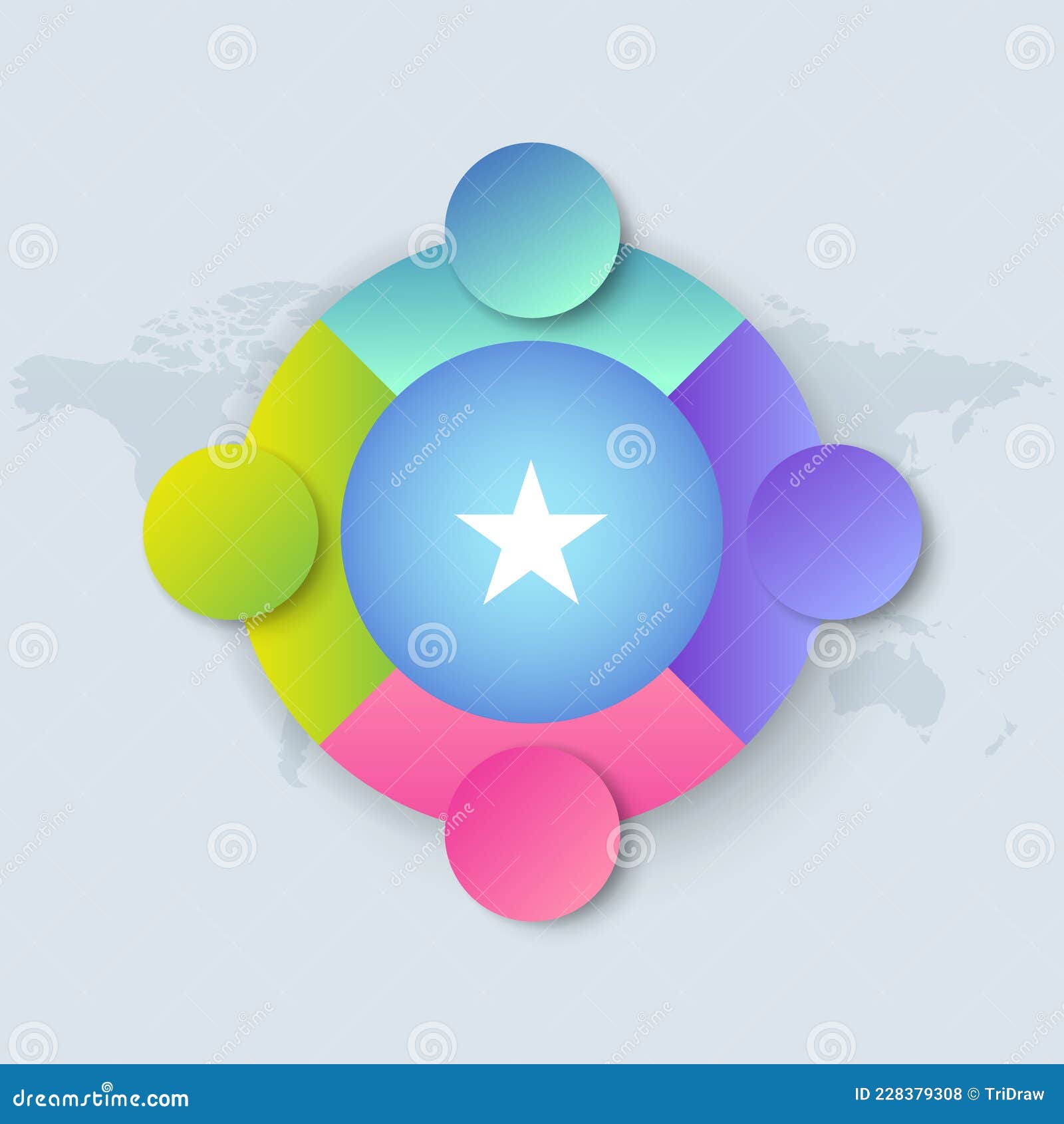 Somalia Flag with Infographic Design Isolated on World Map Stock Vector ...