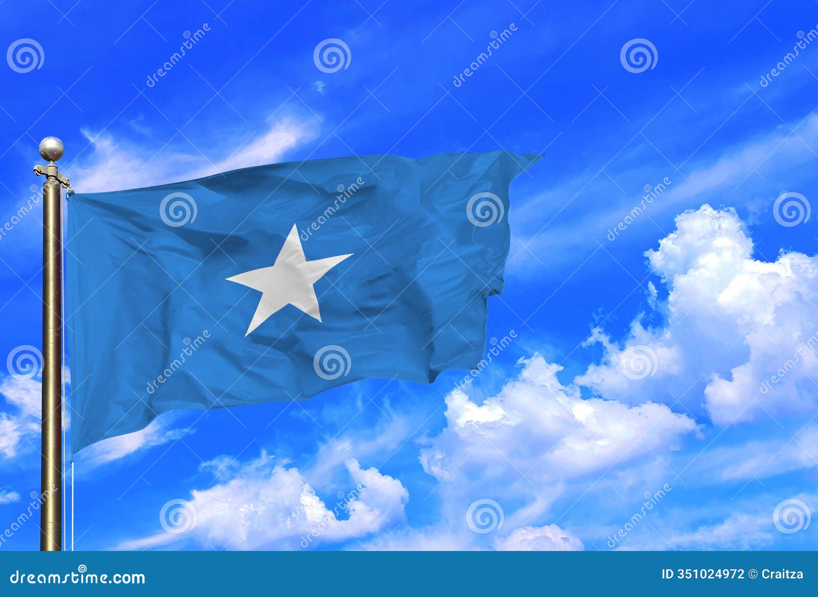 Somalia Flag - Unity Under the Star Stock Photo - Image of resilience ...