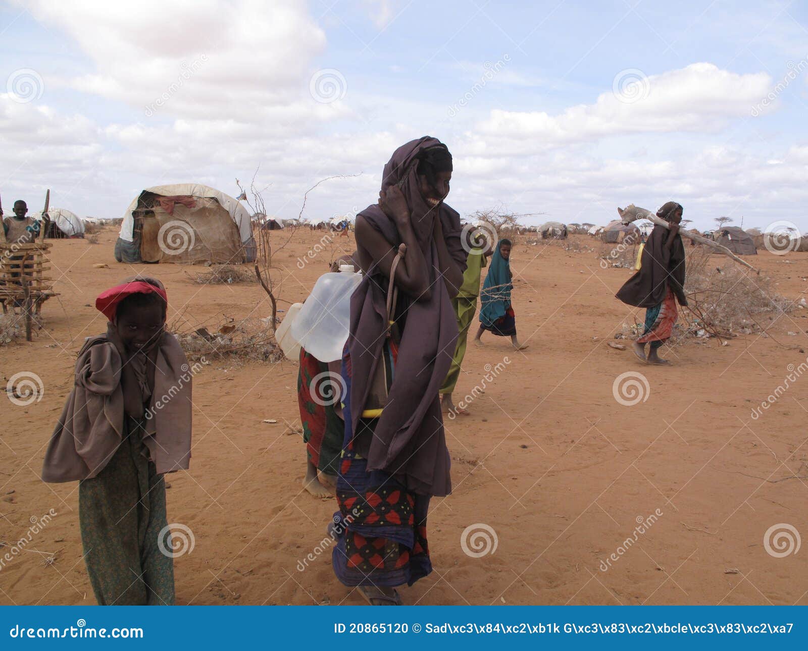 Somalia Hunger Refugee Camp Editorial Image - Image of children, camp ...