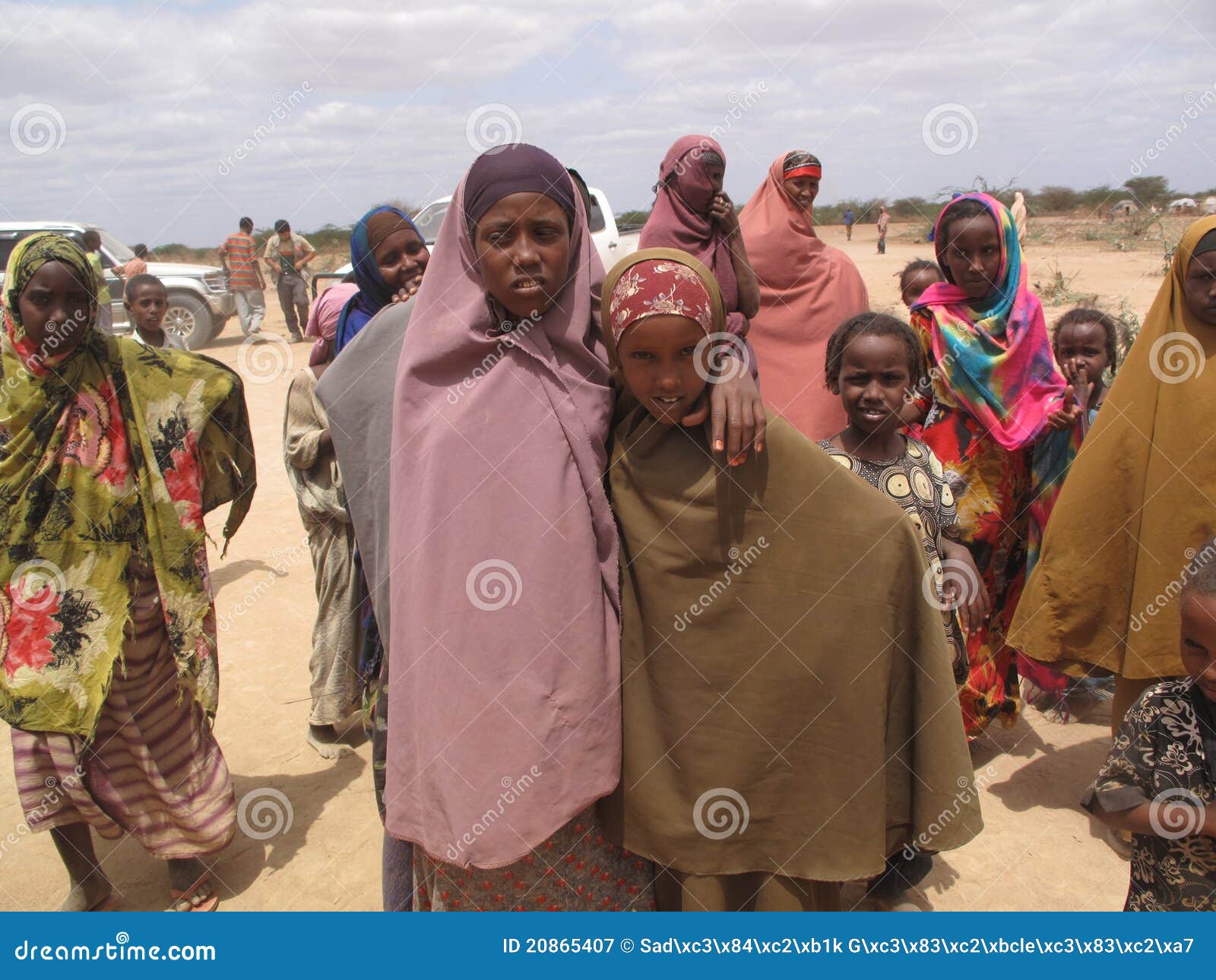 Somalia Hunger Refugee Camp Editorial Photography - Image of black ...