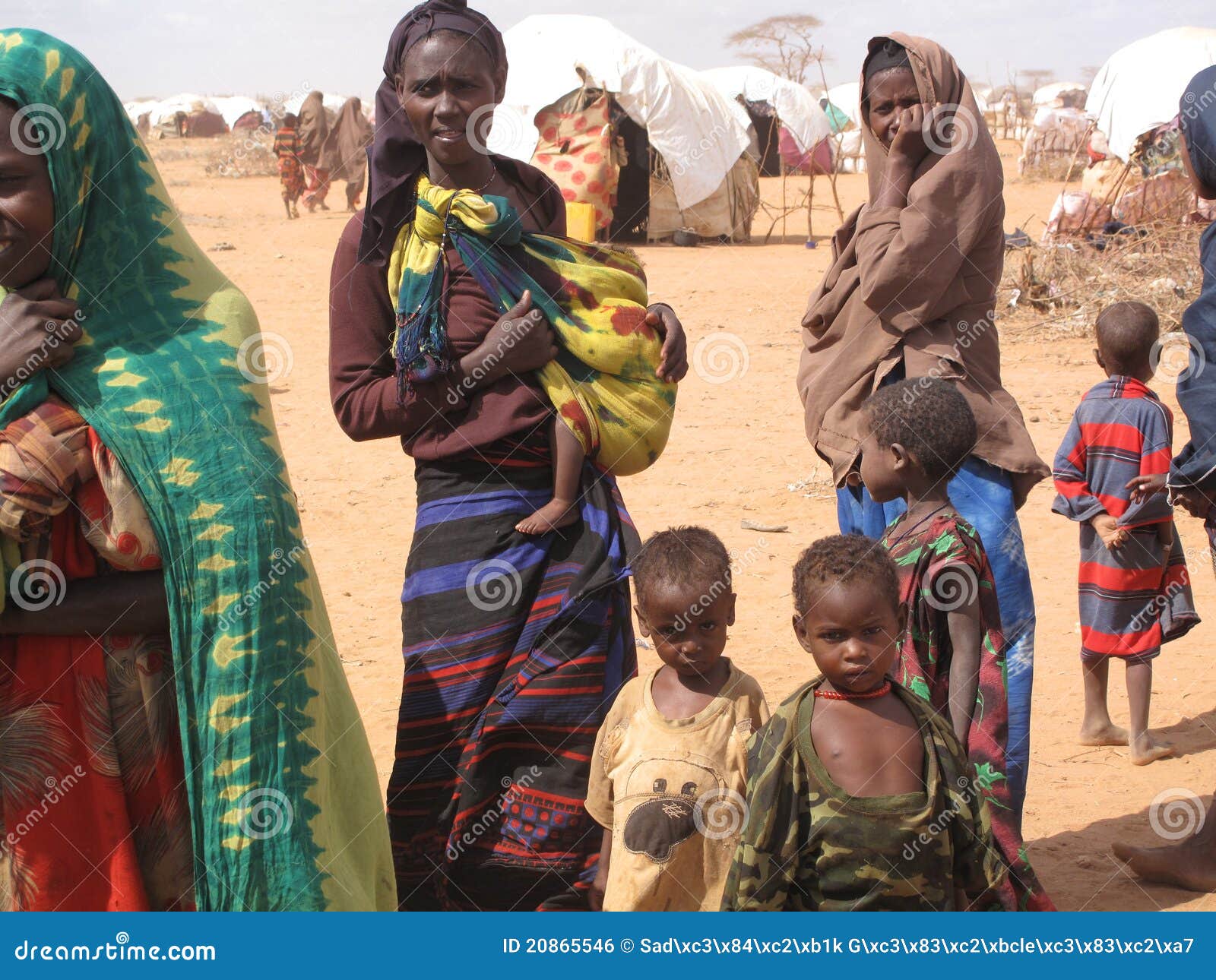 Somalia Hunger Refugee Camp Editorial Photo - Image of black, baby ...