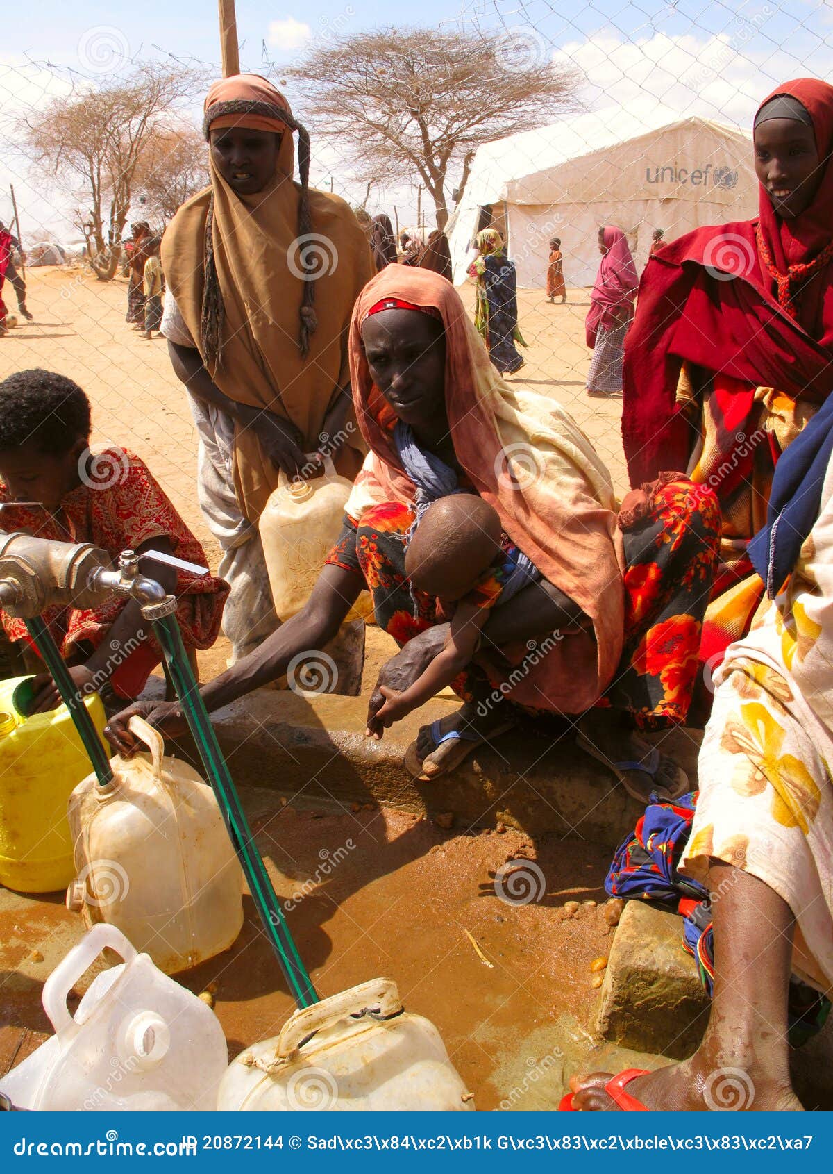 Somalia Hunger Refugee Camp Editorial Stock Image - Image of black ...