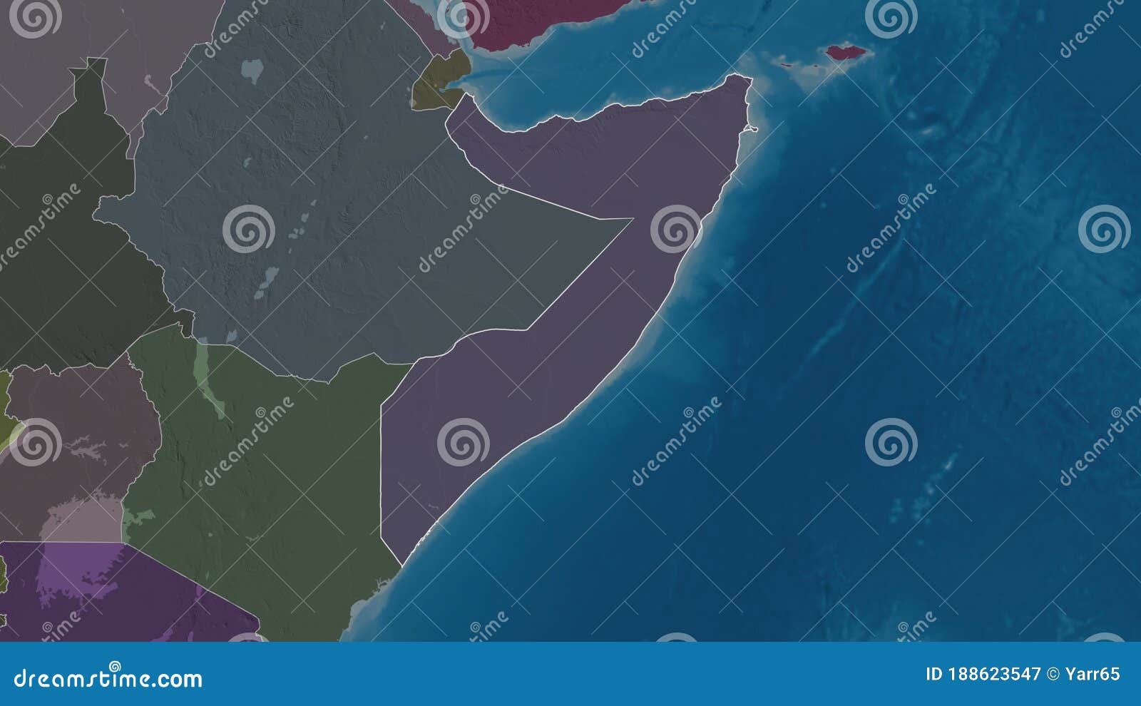 Somalia - Overview. Administrative Stock Illustration - Illustration of ...