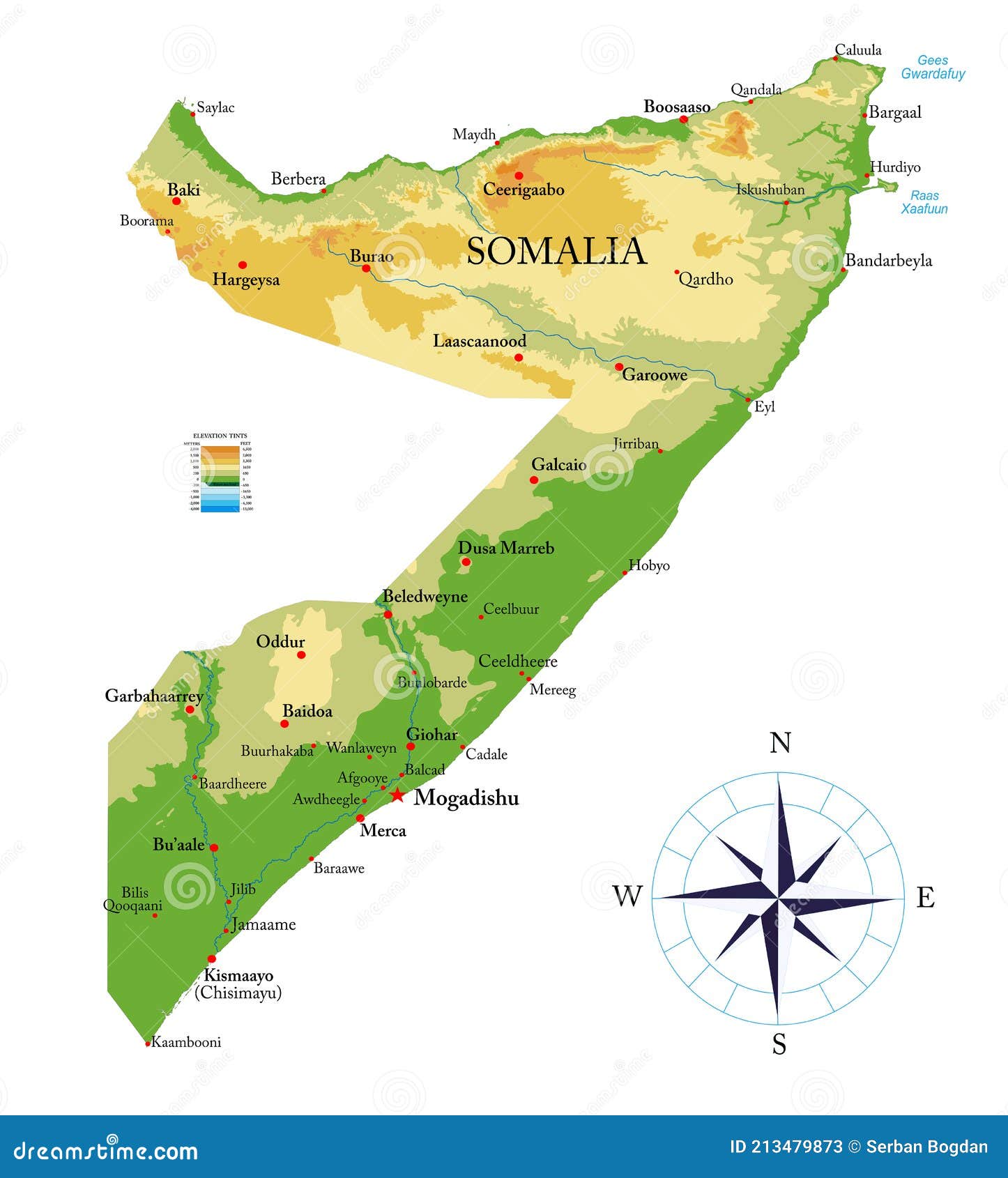 Somalia Map Stock Photo | CartoonDealer.com #7144152