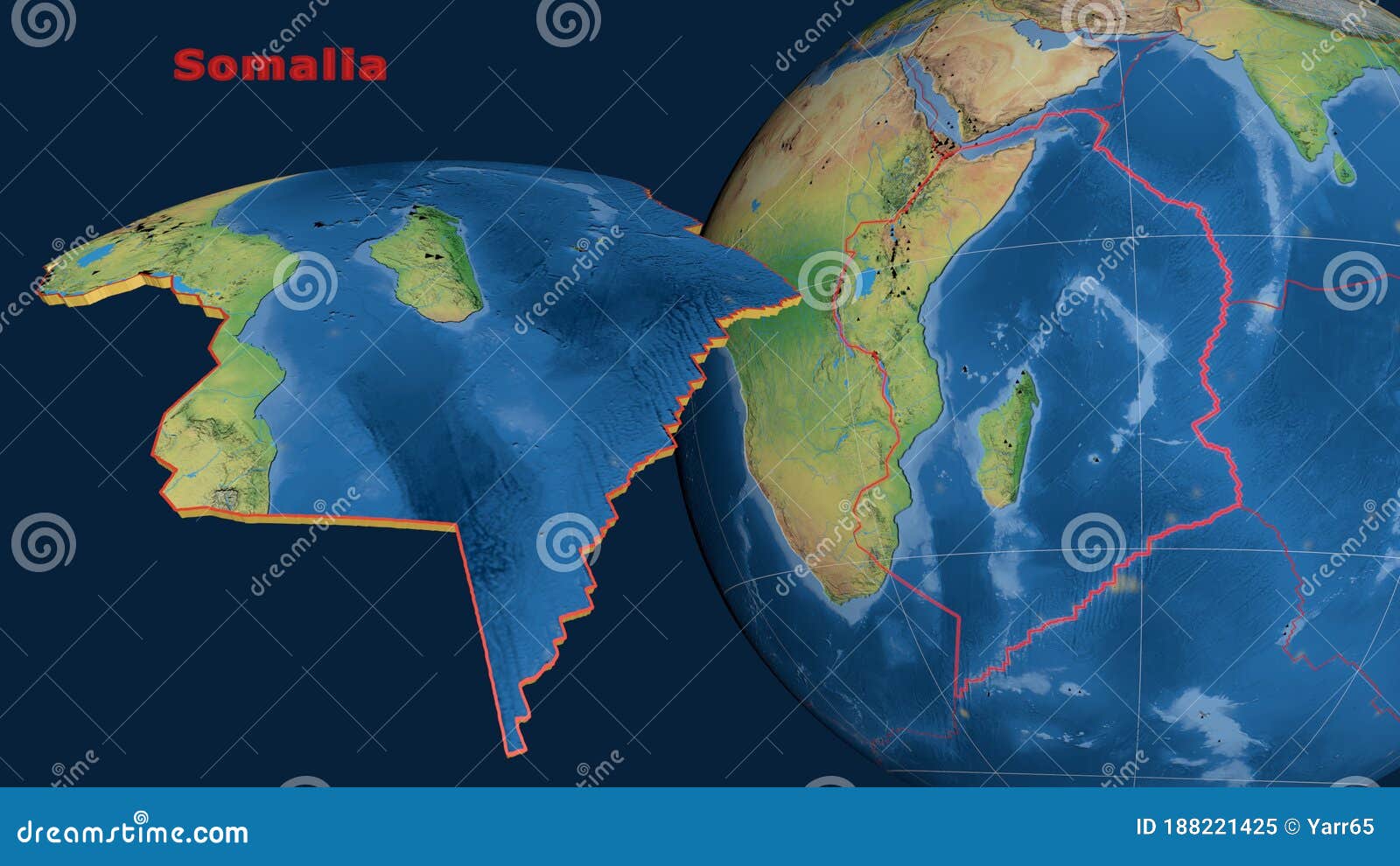 Somalian Plate Described and Presented - Natural Earth Stock ...