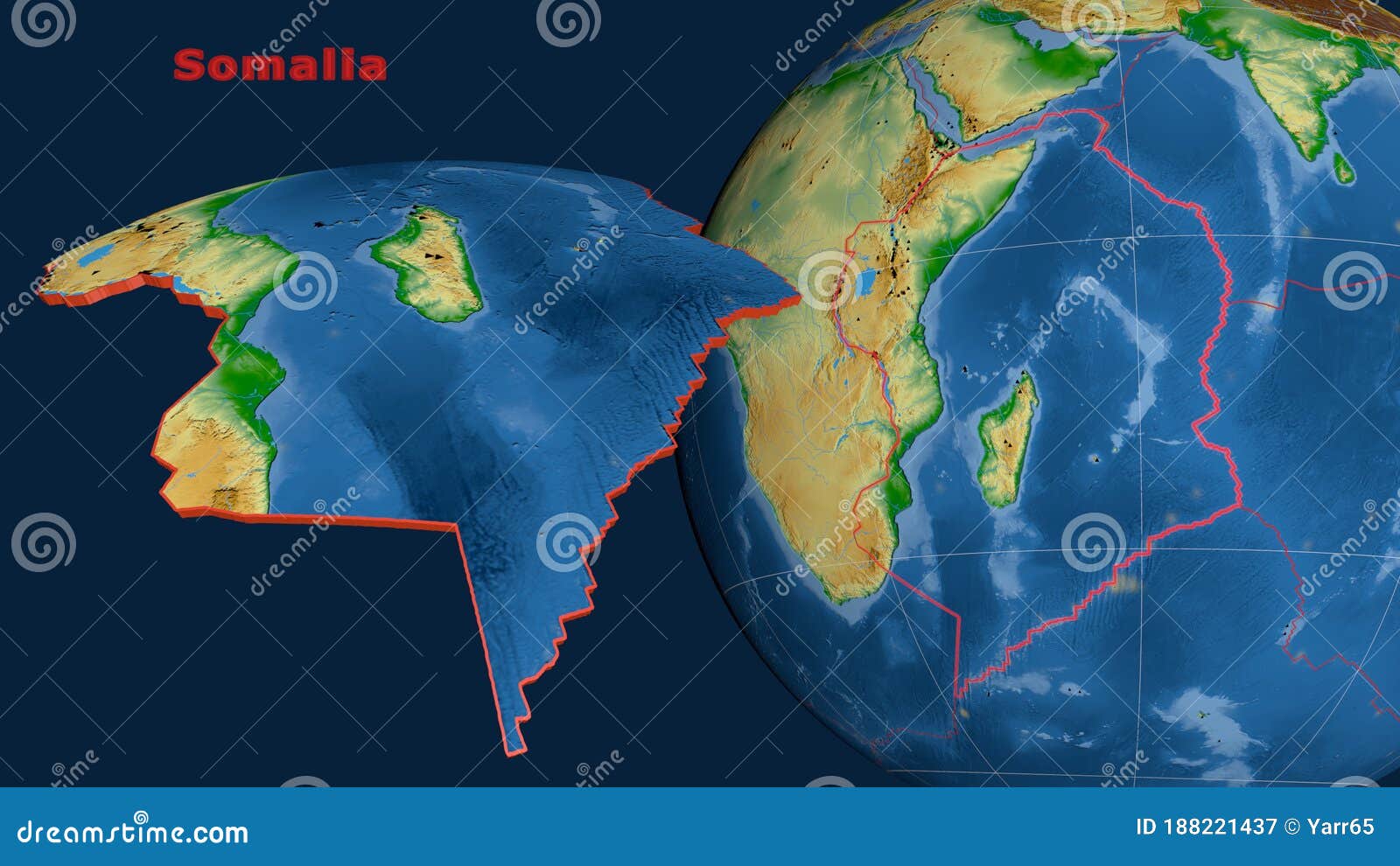 Somalian Plate Described and Presented - Physical Stock Illustration ...