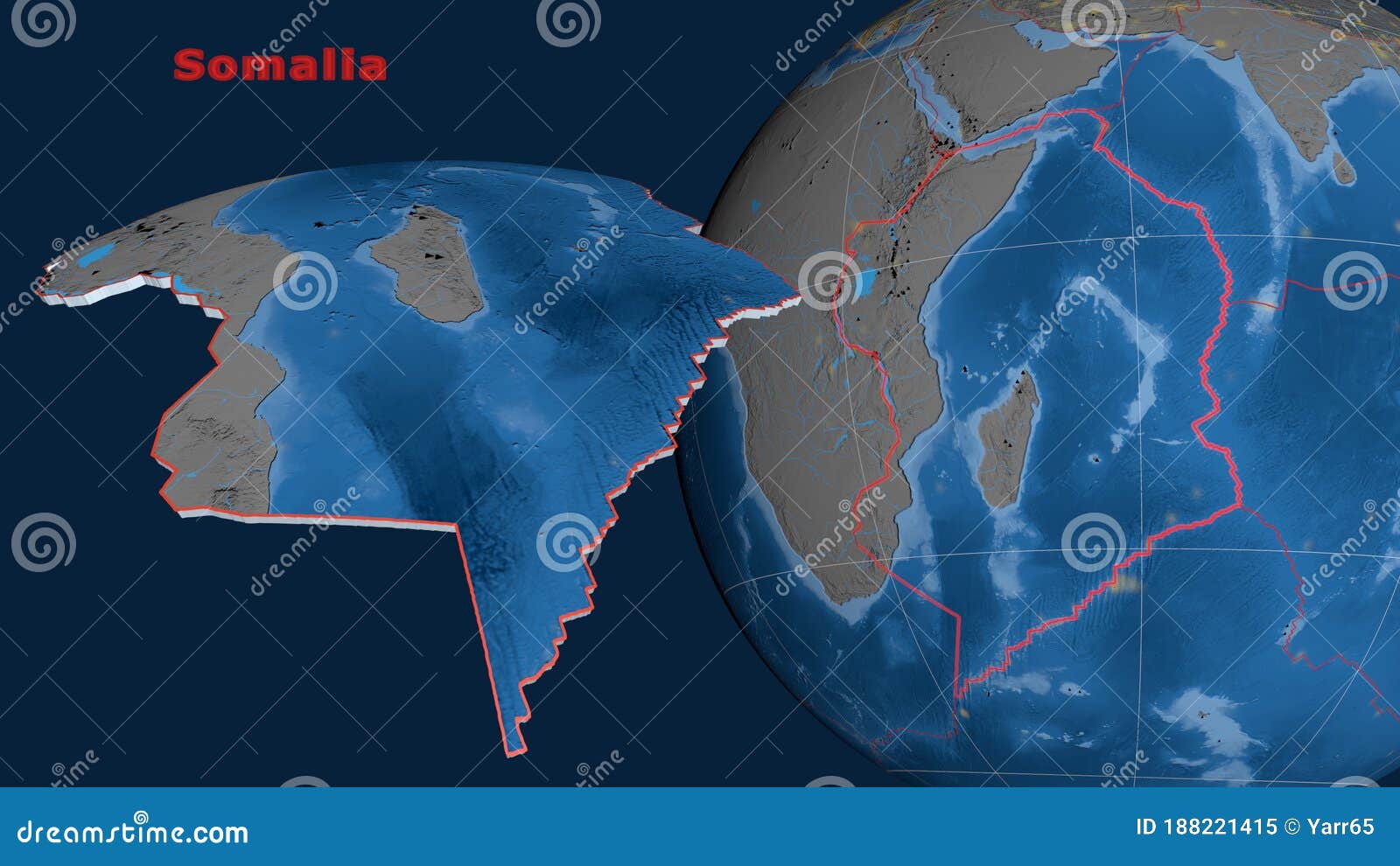 Somalian Plate Described and Presented - Topo and Bathy Stock ...
