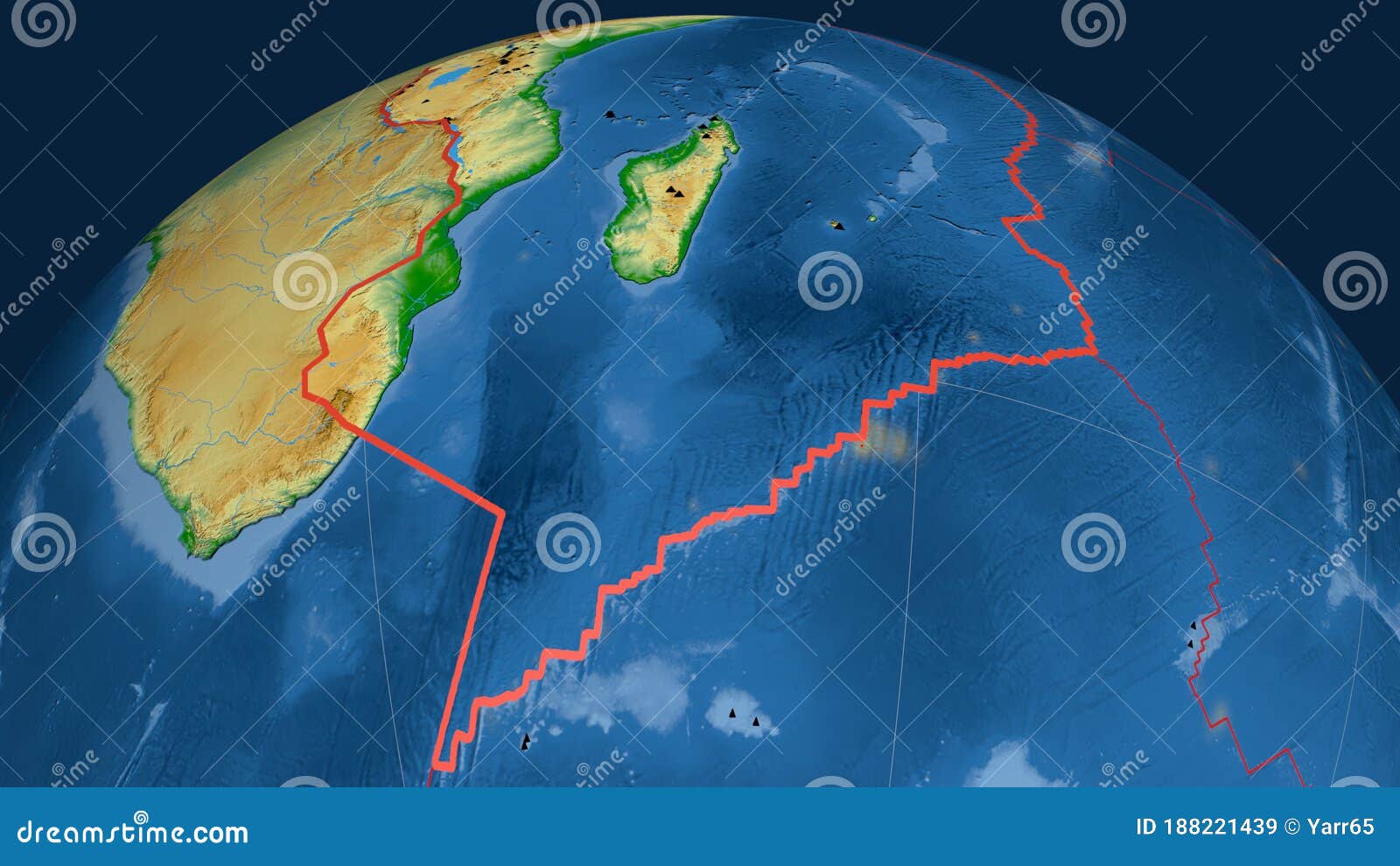 Somalian Plate Outlined - Physical Stock Illustration - Illustration of ...