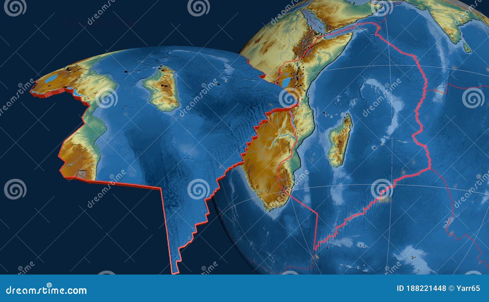 Somalian Plate Presented - Relief Stock Illustration - Illustration of ...