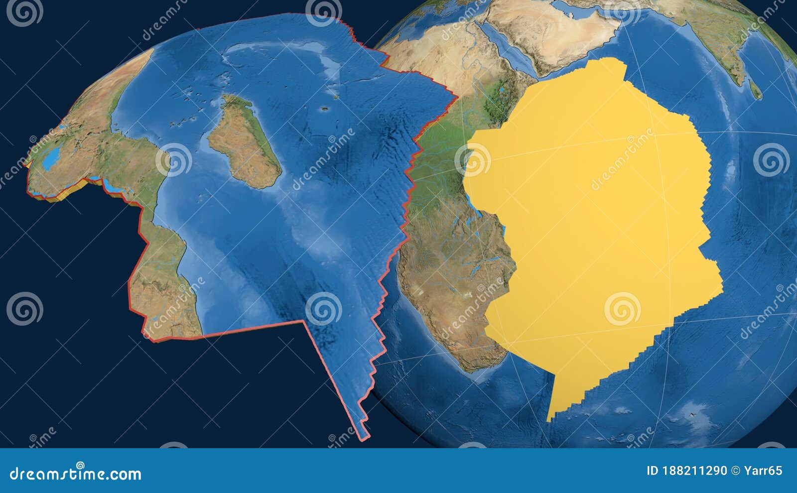 Somalian Plate Presented - Satellite Stock Illustration - Illustration ...