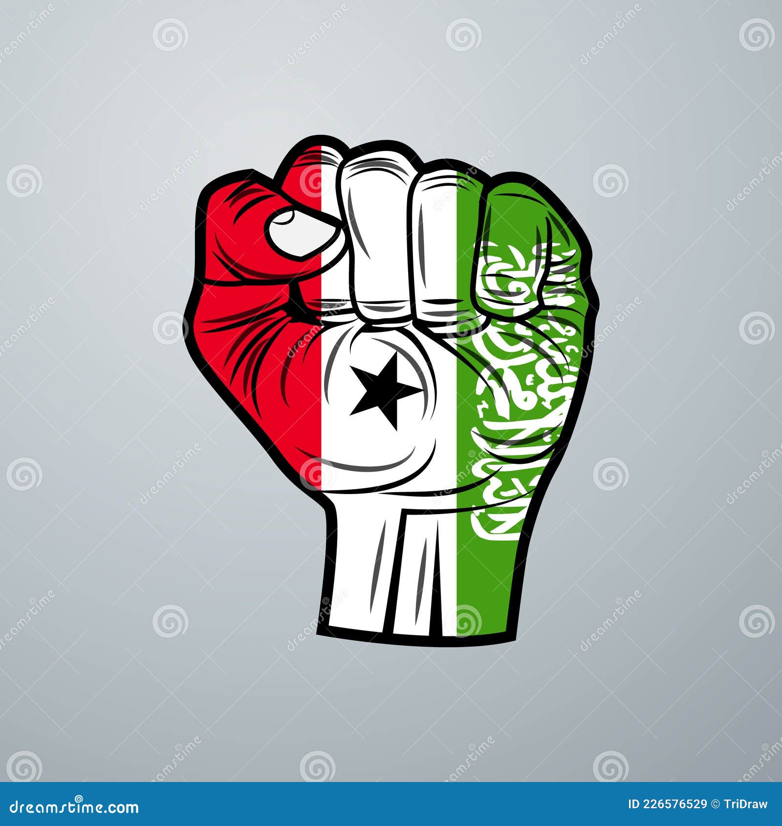 Somaliland Flag with Hand Design Stock Vector - Illustration of flag ...