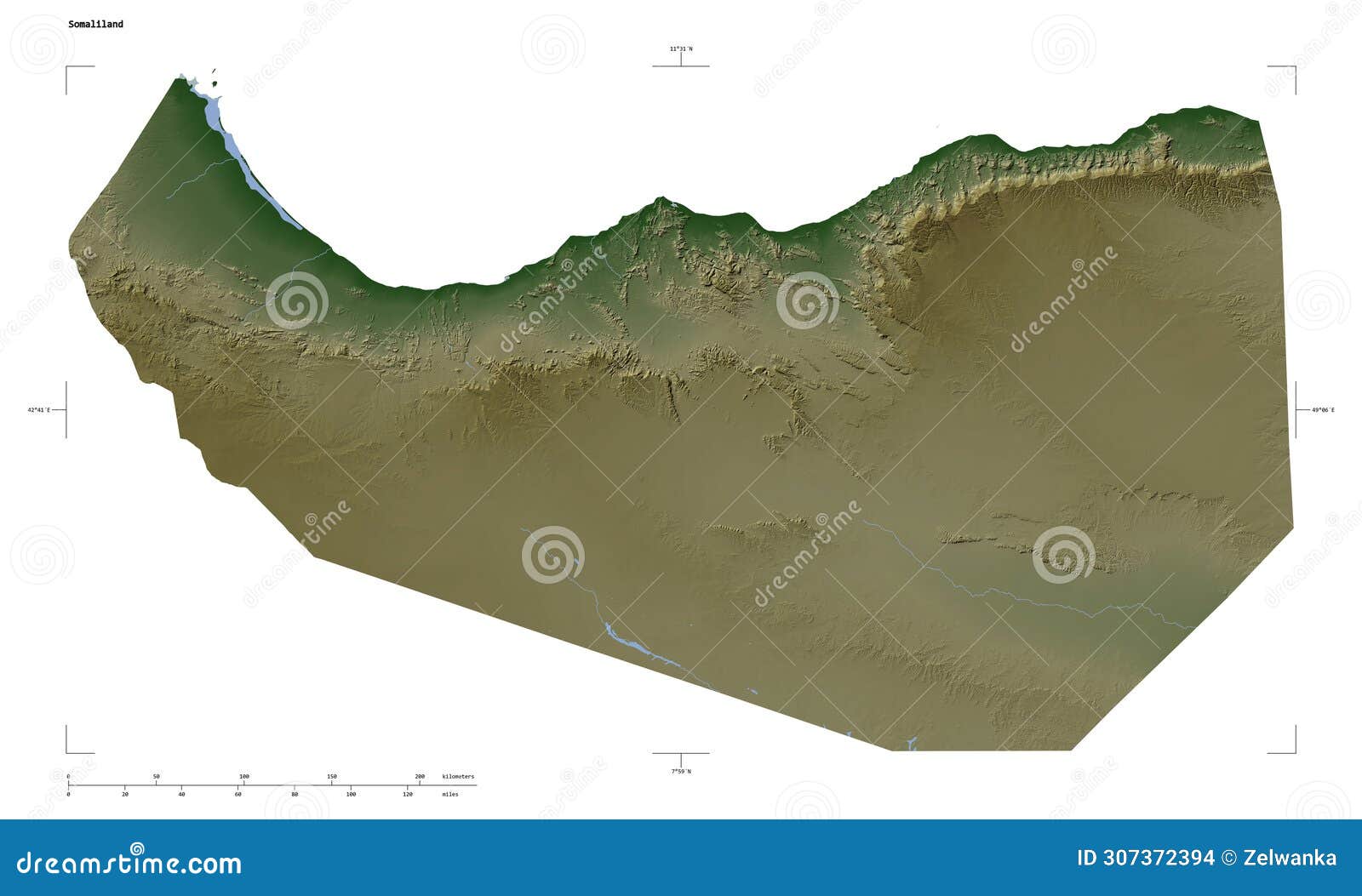 Somaliland Shape on White. Pale Stock Illustration - Illustration of ...