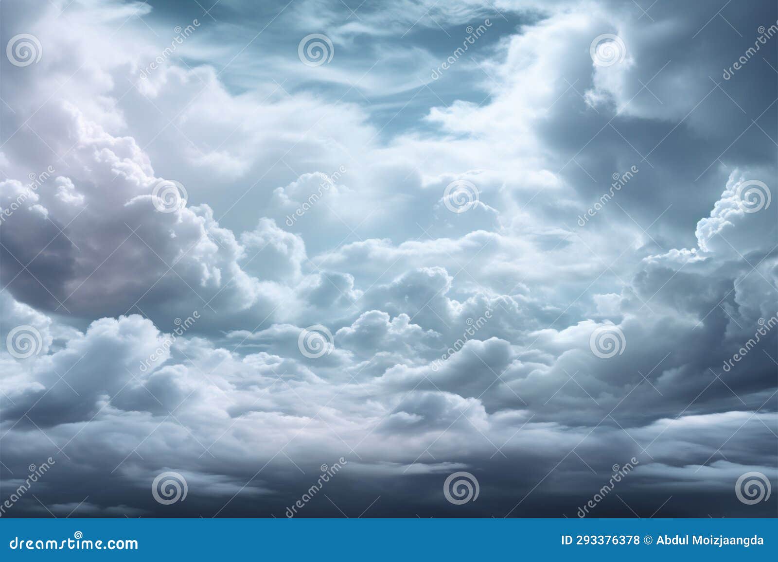 A Somber, Dramatic Sky with Gray and Fluffy White Clouds Stock ...